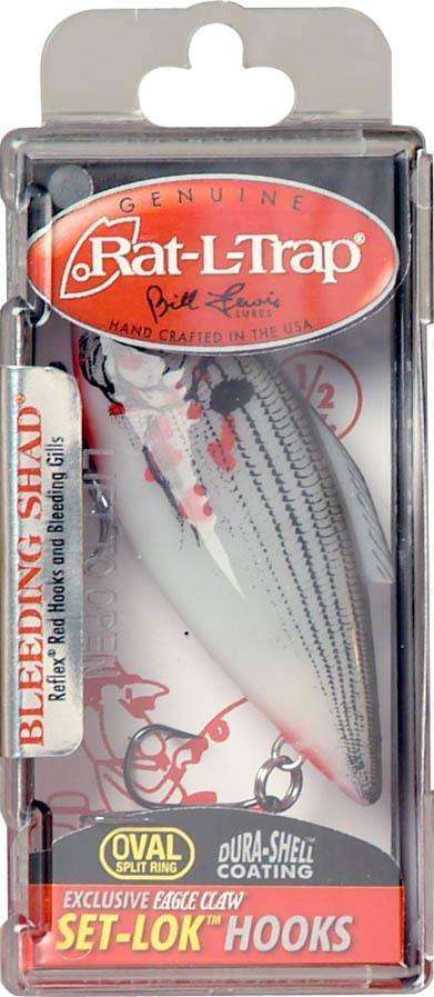 Rat-l-trap White Bleeding Shad .5 Ounce - Dura-shell Coating at ...