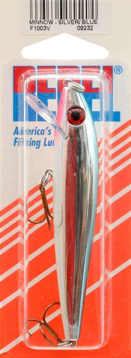 Rebel Silver/Blue Minnow Fish Lure 3.5'' - Great For Walleye/Pike ...