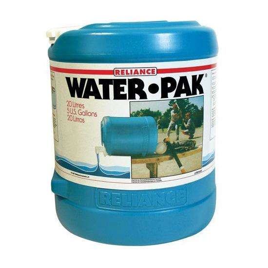 Reliance Waterpak 5 Gallon Container - Space-Saving, Easy/Safe Storage ...