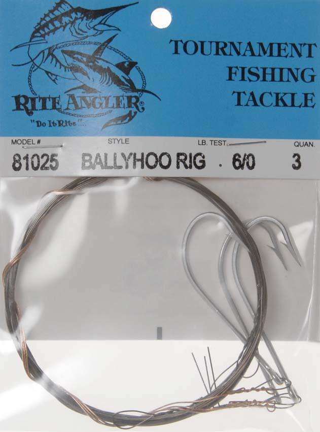 Rite Angler Bally Hoo Rig 3 Pack Size 8/0 - Tournament Fishing Tackle ...
