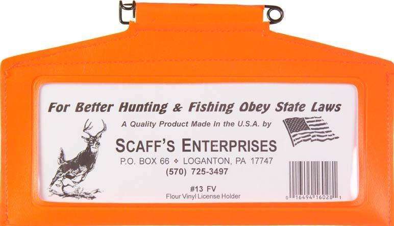 Scaff's Enterprises Fluorescent Orange License Holder - 9.75'' x 5.25 ...