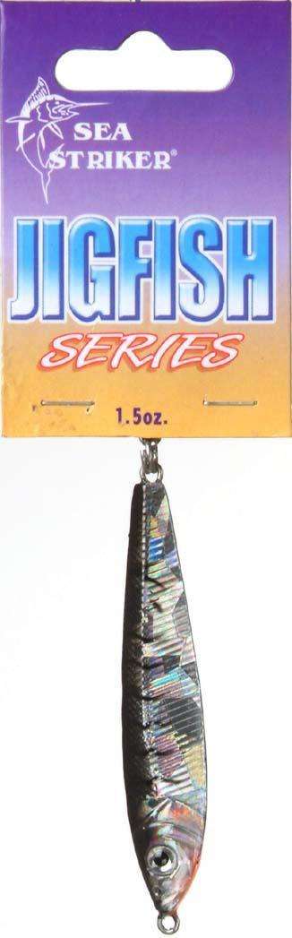 Sea Striker Black/silver Jig Fish 1.5 Ounce Size 4 - Effective On Blues ...