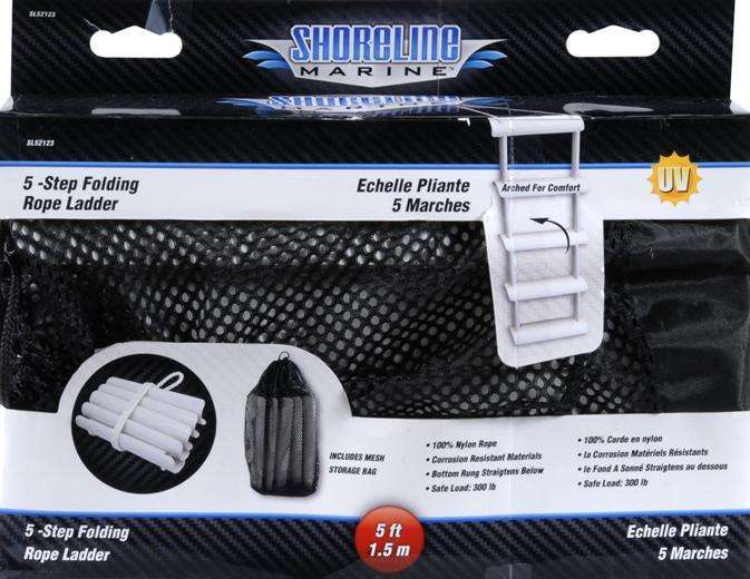 Shoreline Marine Ladder Rope 5 Step Folding - Works Great For Deep ...