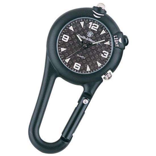Smith & Wesson Silver Carabiner Key Chain Quartz Watch - Includes LED ...