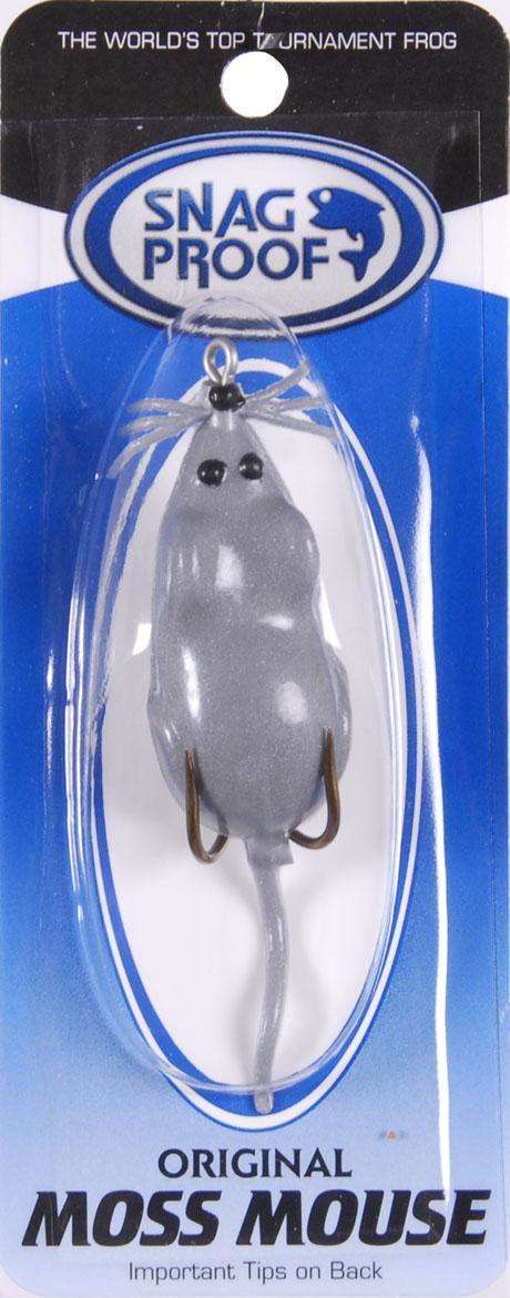 Snag Proof Grey Moss Mouse Fishing Lure .25 Ounce - Ideal For Bass ...