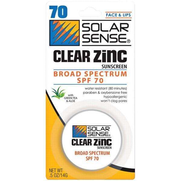 Solar Sense Clear Zinc Sunscreen SPF 70 .5 Ounce Jar - Water Resistant ...
