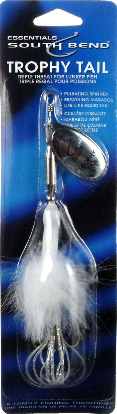 South Bend Silver/Silver Trophy Tail Muskie Bucktails - Lifelike Squid ...