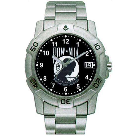 Stainless Steel Military POW/MIA Logo Watch - Water Resistant ...
