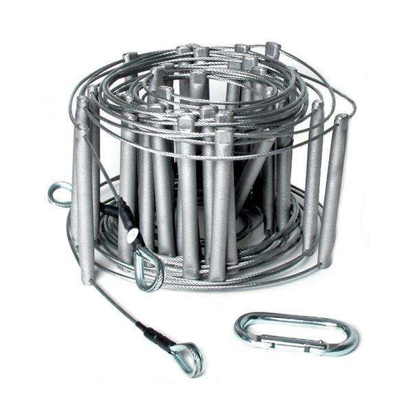 Steel Caving Ladder - Steel Cable w/Aluminum Rungs/Can Be Used In Ropes ...