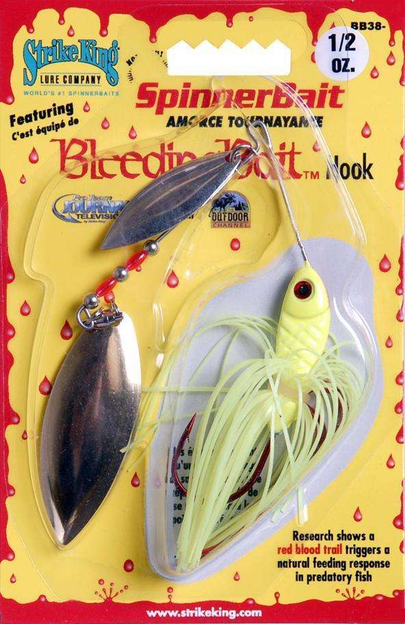 Strike King Lures Charturese Bleeding Baitfish .5 Ounce - Stainless ...