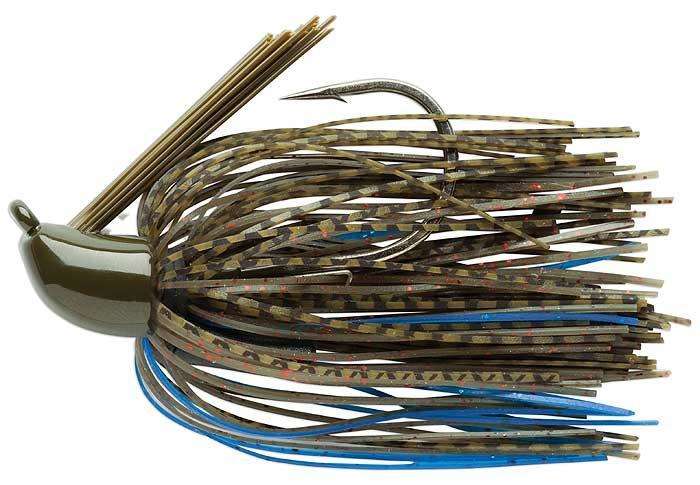 Terminator Blue Olive Pros Jig .25 Ounce - Heavy Vmc Nickel Fishing ...