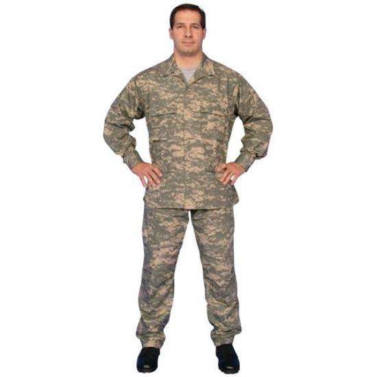 TRI-COLOR DESERT CAMOUFLAGE BDU FATIGUE SHIRT - Poly/Cotton Rip-Stop ...