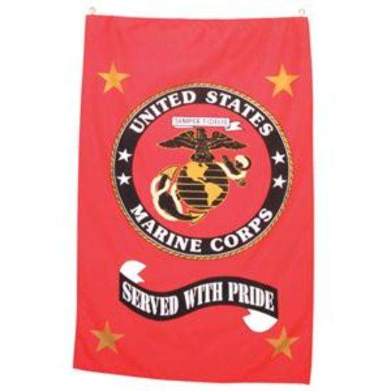 US Marine Corps Indoor/Outdoor Polyester Pride Banner Flag - USMC/28 x ...