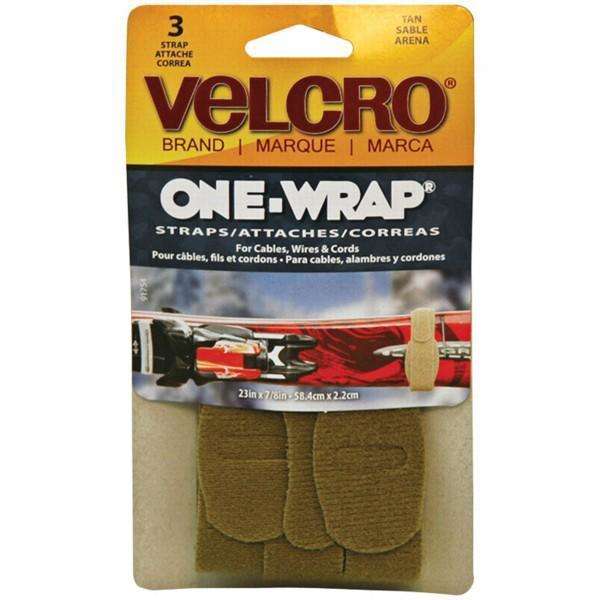 Velcro Tan One-Wrap 3 Pack - Velcro Straps/Strong/ReUSAble/23'' X 7/8 ...