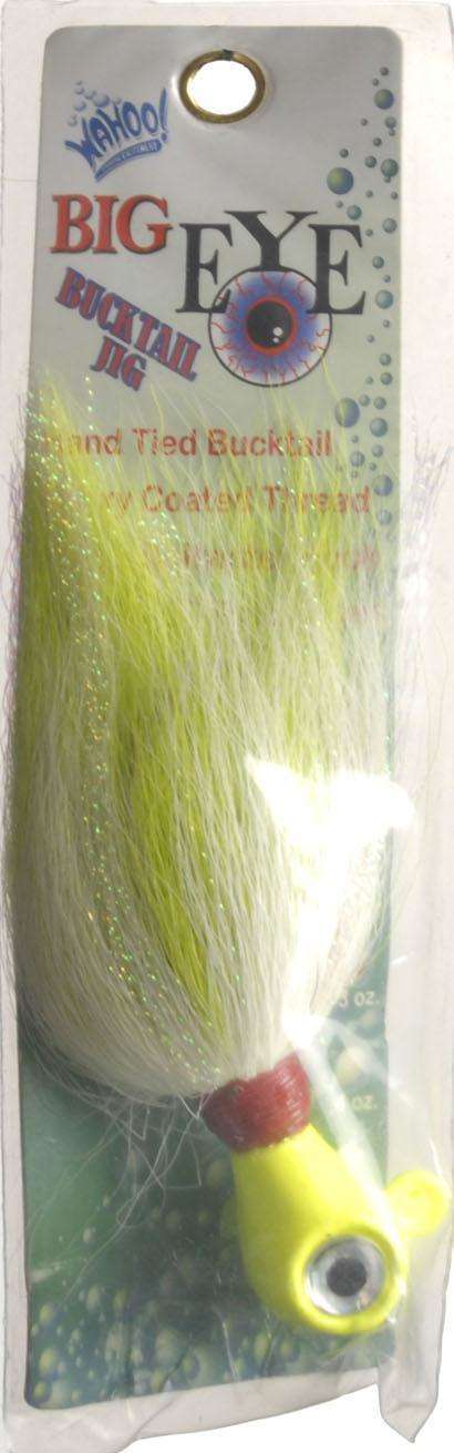 Wahoo Fishing Products White/red Big Eye Bucktail Jig 3 Ounce - High ...