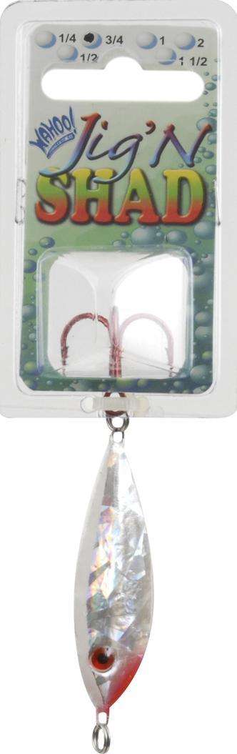 Wahoo Fishing Silver Shad Jig'N Shad Spoon .75 Ounce - Holographic ...