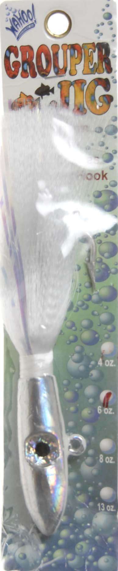 Wahoo Fishing White Grouper Nylon FIshing Jig 6 Ounce - High Quality ...